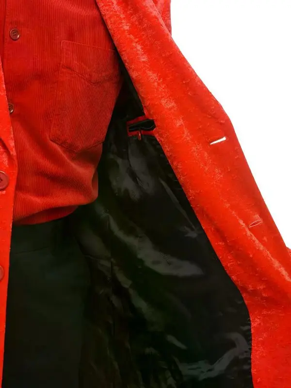 Vetements Velvet Single-breasted Coat
