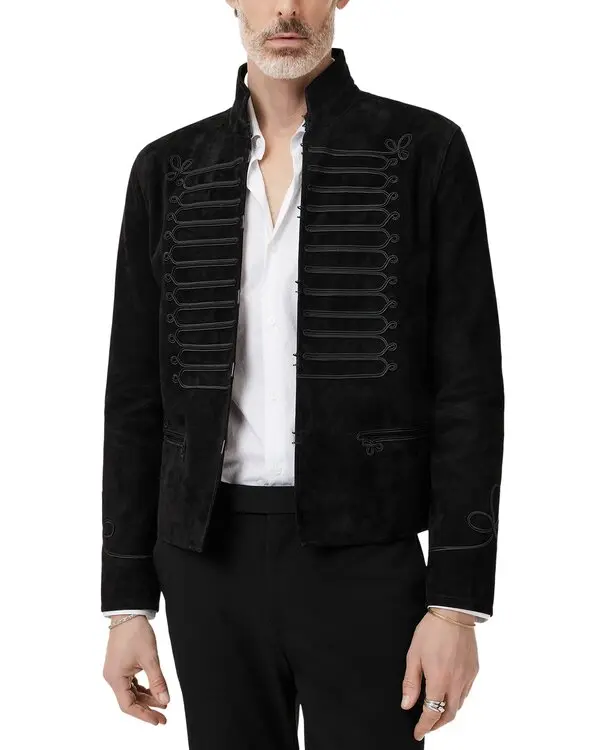 John Varvatos Slim-fit Band Jacket With Trim