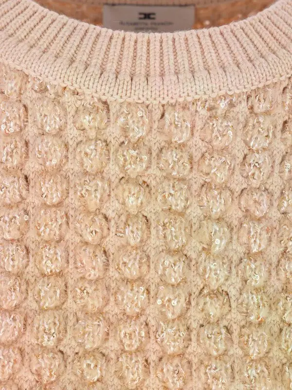 Elisabetta Franchi Sequin-embellished Cable-knit Sweater