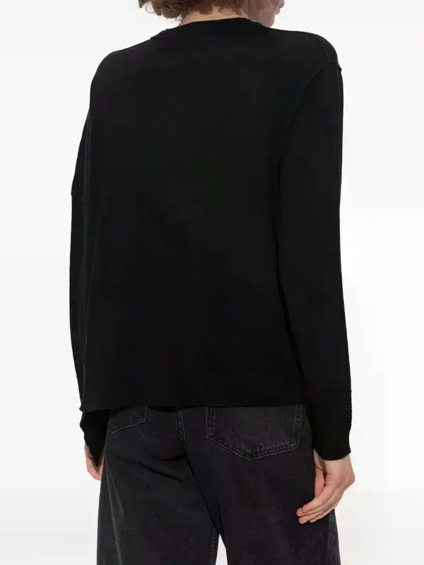 ALLSAINTS Asymmetric Wool Sweater - Black