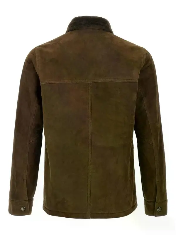 GIORGIO BRATO Shearling-collar Suede Jacket