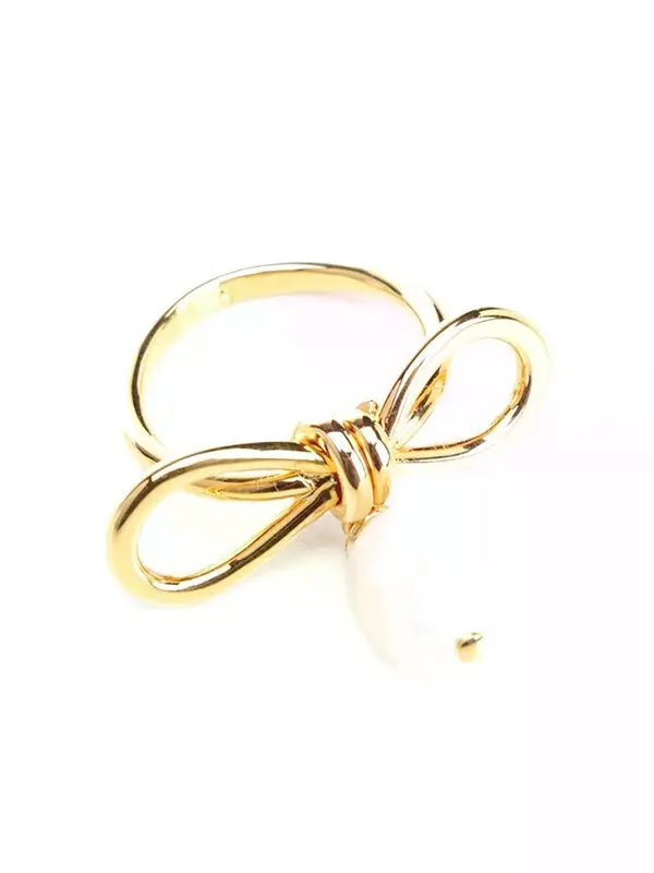 Marni Bow Pearl-drop Ring