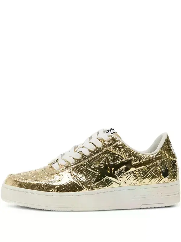 A BATHING APE Sta Metallic Sneakers - Gold