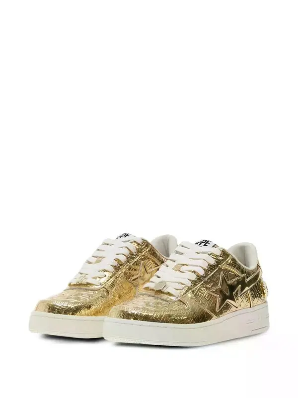 A BATHING APE Sta Metallic Sneakers - Gold