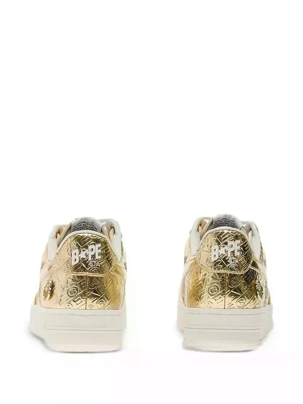 A BATHING APE Sta Metallic Sneakers - Gold