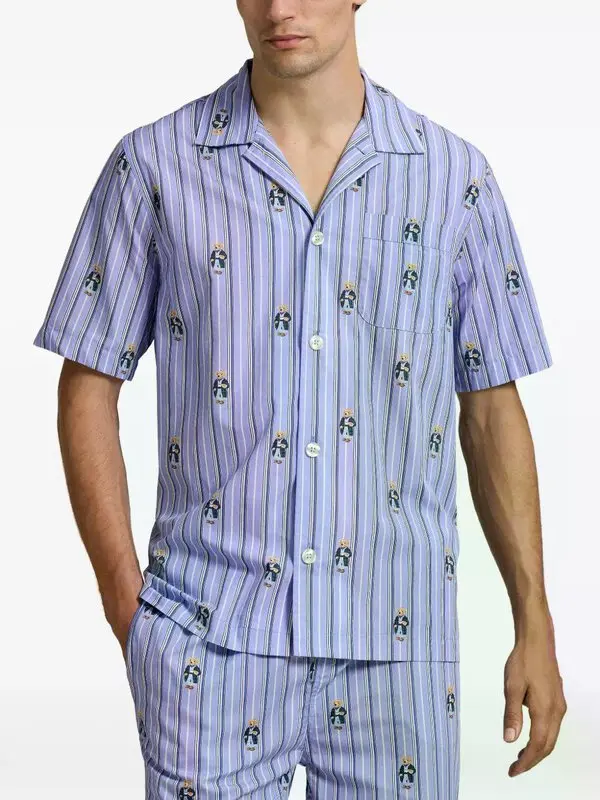 Polo Ralph Lauren Stripe Bear-print Sleep Top