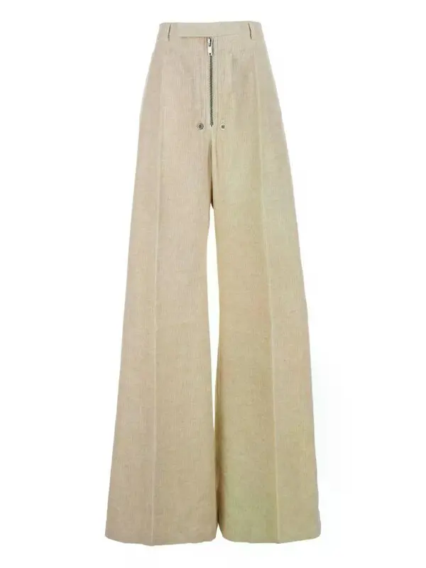 Rick Owens Wide Leg Corduroy Trousers - Neutrals