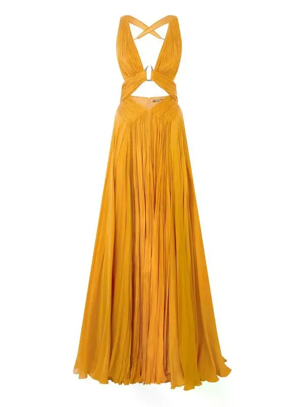 Roberto Cavalli Silk Cut-out Gown