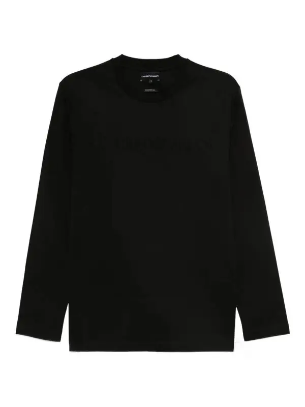 Emporio Armani Long-sleeve Cotton T-shirt - Black