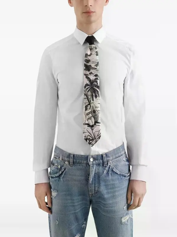 Dolce & Gabbana Pin-up Print Neck Tie