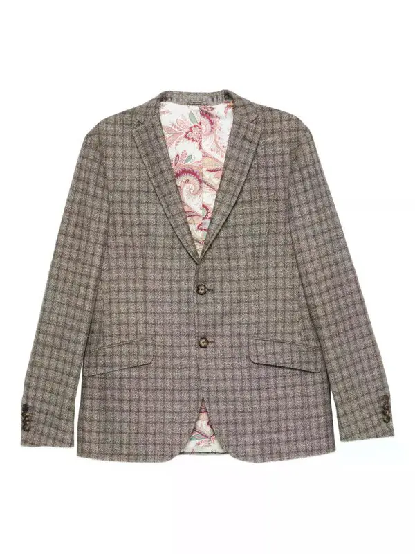 Etro Checked Paisley-lined Blazer