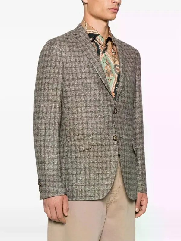 Etro Checked Paisley-lined Blazer