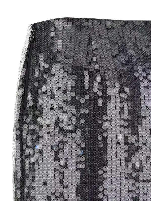 ROTATE BY BIRGER CHRISTENSEN Sequin Embellished Midi Skirt - Black