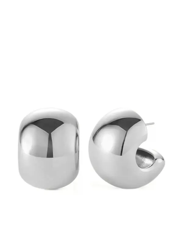Jenny Bird Polished Hoop Earrings - Silver