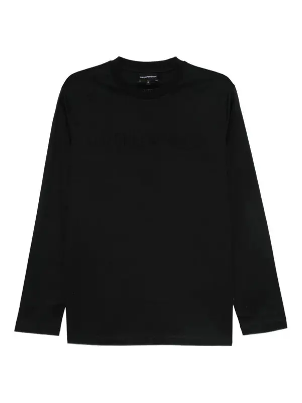 Emporio Armani Long-sleeve Cotton T-shirt - Black
