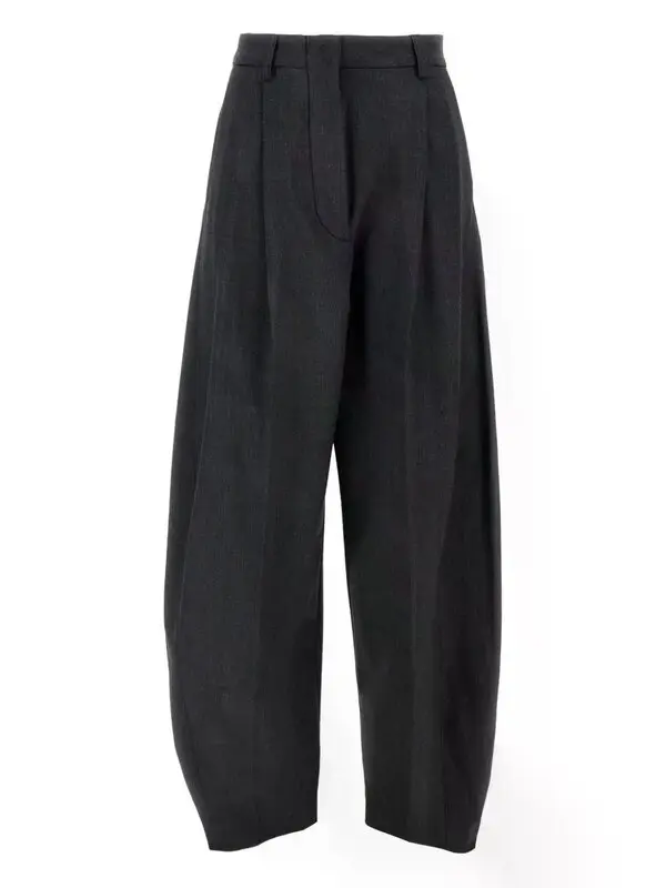 THELATEST Pleated Side-pocket Trousers