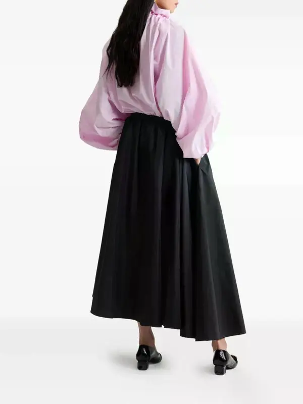 PATOU Ruffled-neck Balloon-sleeve Blouse - Pink