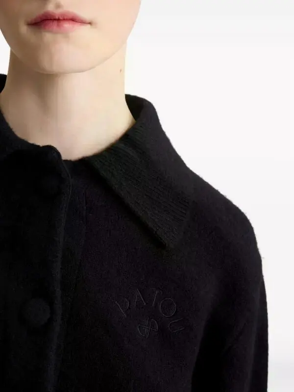 Patou Wool Cardigan With Buttons And Logo