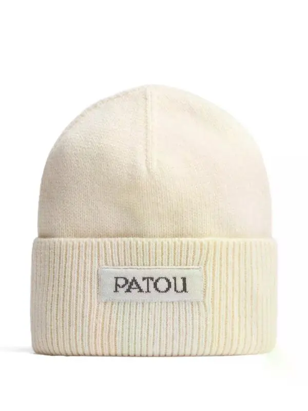 Patou Logo-patch Beanie - White