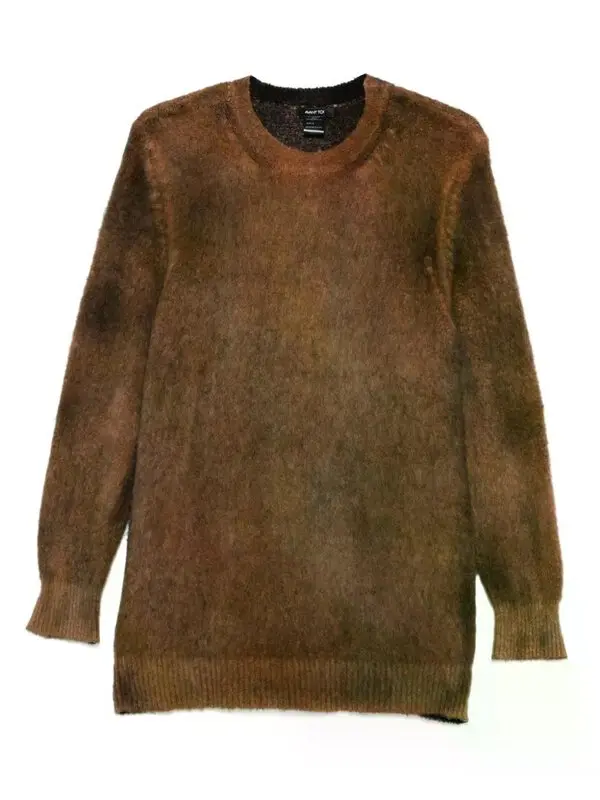 Avant Toi Brushed Crew-neck Sweater - Brown