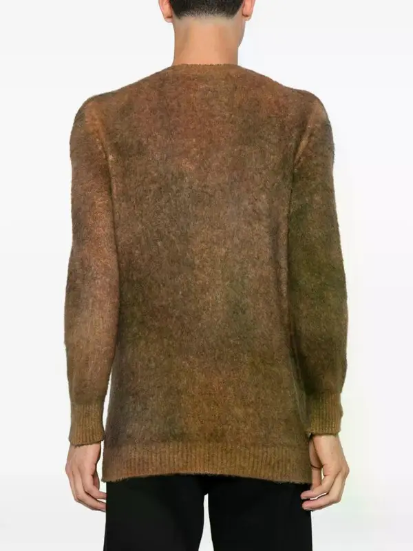 Avant Toi Brushed Crew-neck Sweater - Brown