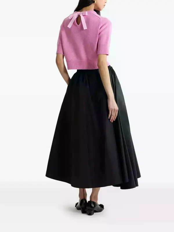 PATOU Asymmetric Midi Skirt - Black