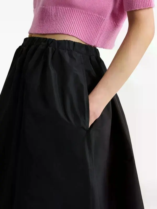 PATOU Asymmetric Midi Skirt - Black
