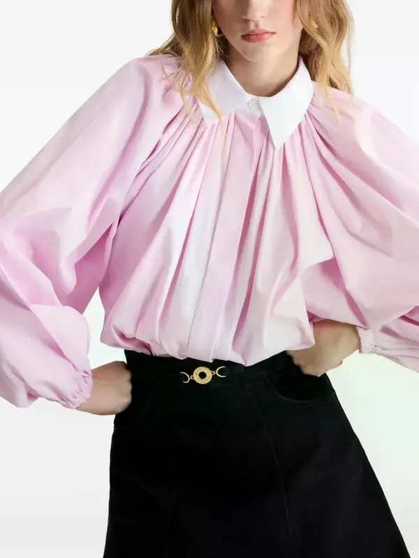 PATOU Long-sleeved Poplin Blouse - Pink