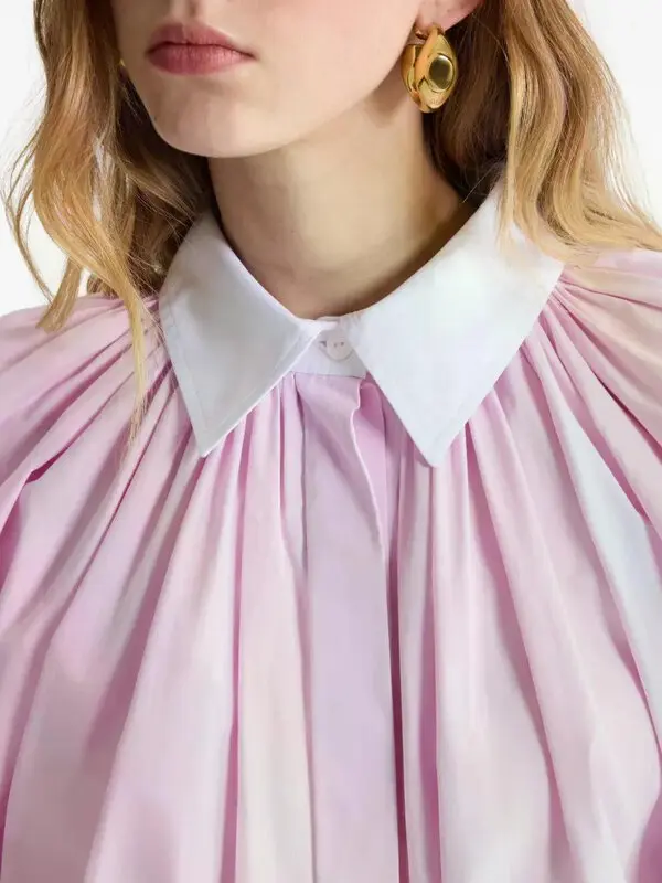 PATOU Long-sleeved Poplin Blouse - Pink