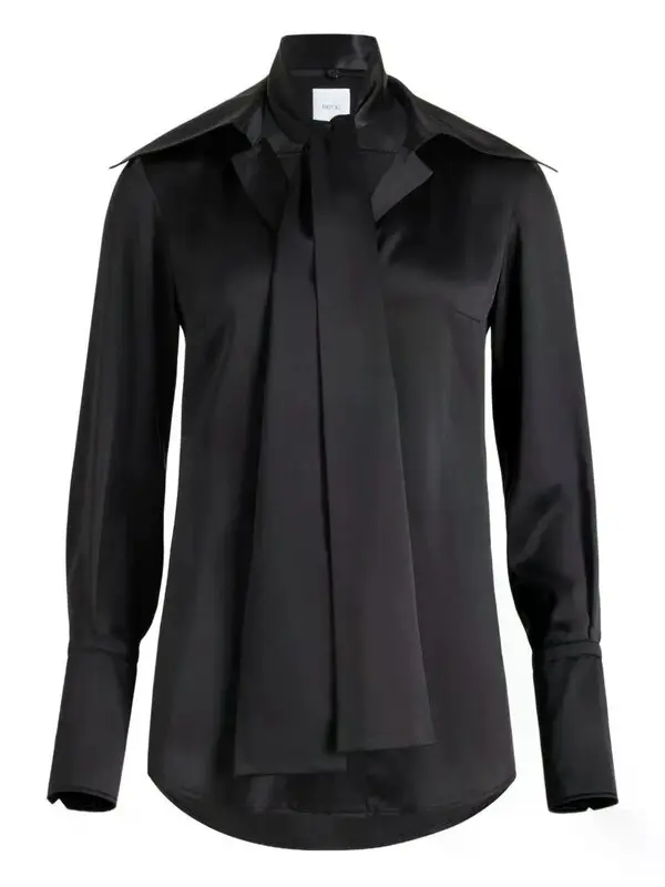 Patou Wide-collar Silk Blouse