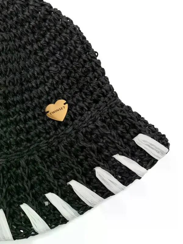 TWINSET Woven Hat With Heart Plaque