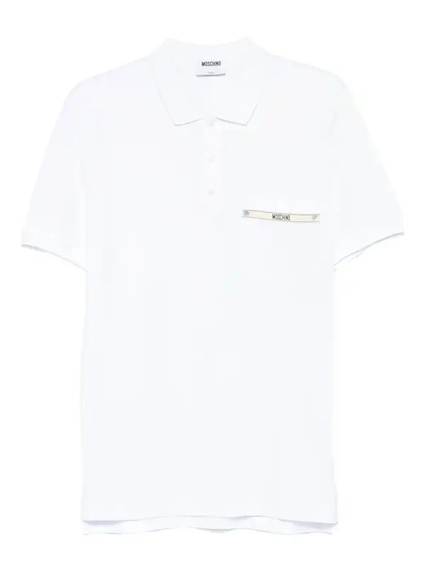 Moschino Logo-detail Polo Shirt - White