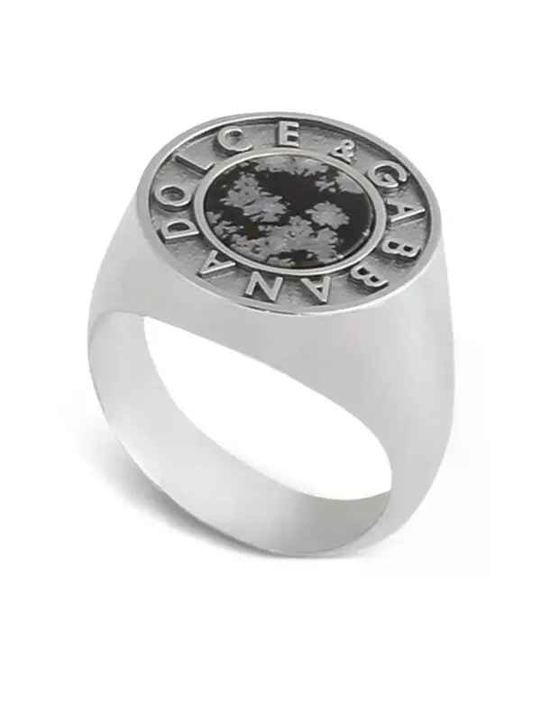 Dolce & Gabbana Stone-detail Logo Ring