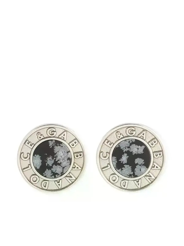 Dolce & Gabbana Logo-engraved Cufflinks - Silver