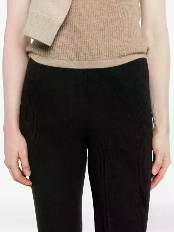 P.a.r.o.s.h Ribbed Wool Leggings - Brown