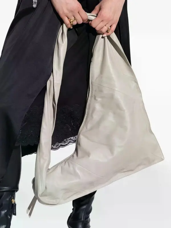 LEMAIRE Scarf Leather Shoulder Bag - Neutrals