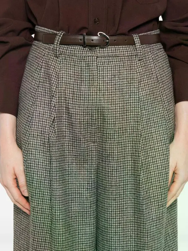 P.a.r.o.s.h Houndstooth Wide-leg Trousers