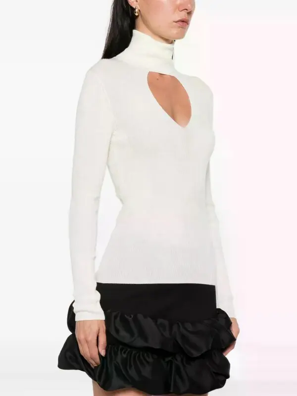 P.a.r.o.s.h Cut-out Wool Sweater - Neutrals