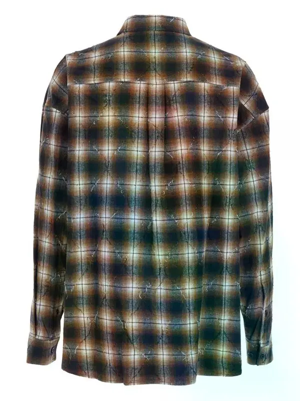 JUUN.J Argyle Check Damaged Shirt