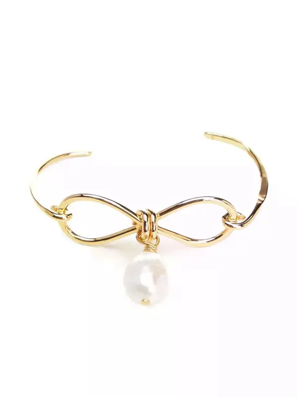Marni Bow Pearl-drop Bracelet - Gold