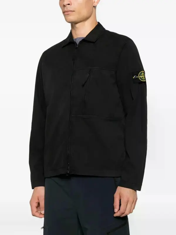 Stone Island Zip-fastening Shirt Jacket - Black