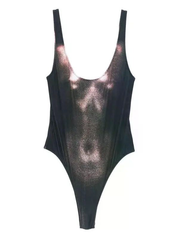 JEAN PAUL GAULTIER Body-print Swimsuit - Black