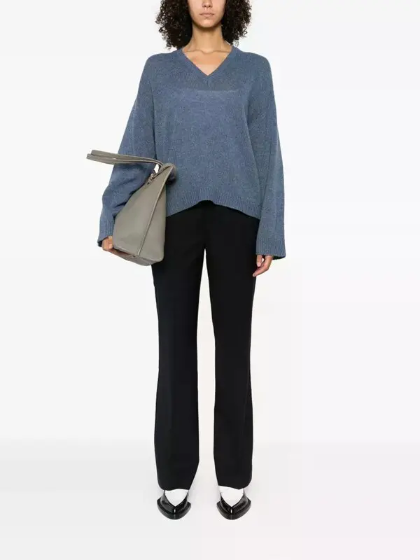 P.a.r.o.s.h Pocket-detail Wool Trousers - Blue