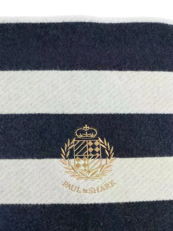 Paul & Shark Striped Embroidered Blanket