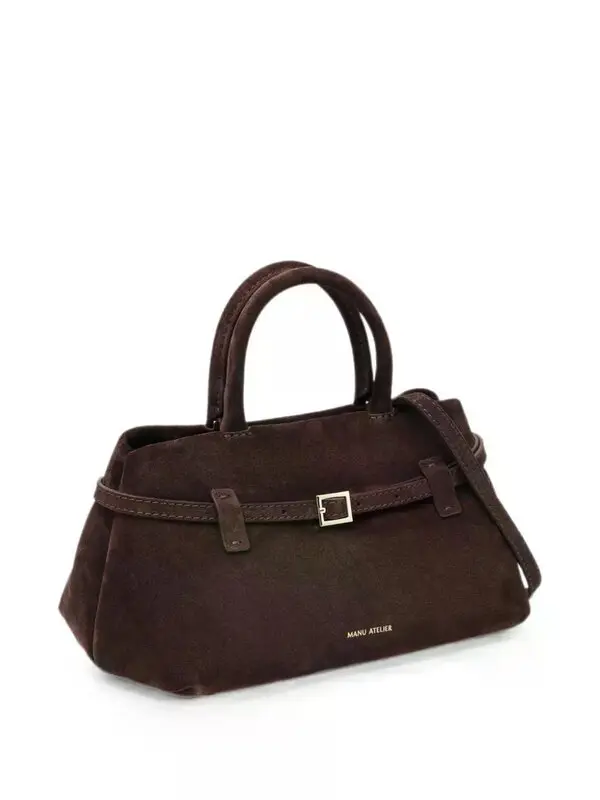 Manu Atelier 25 Le Cambon Suede Tote Bag - Brown