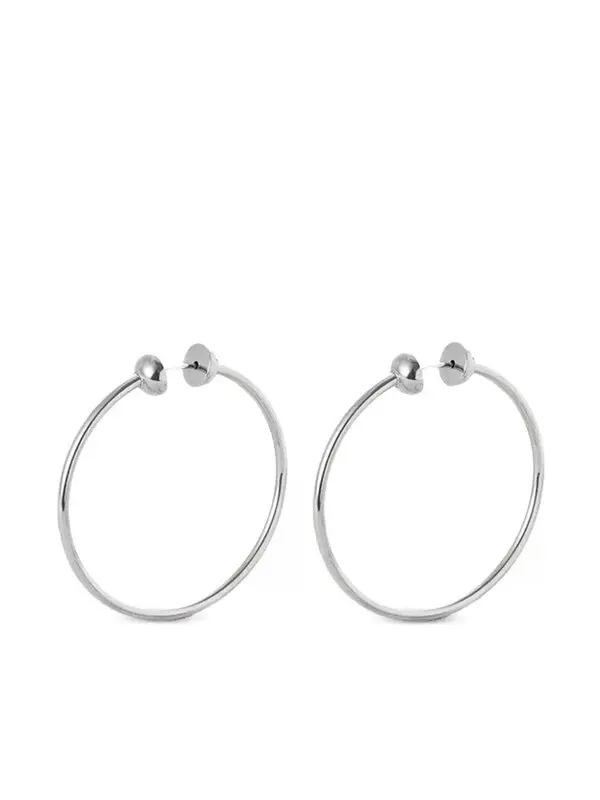Jenny Bird Icon Ball-detailed Hoop Earrings - Silver
