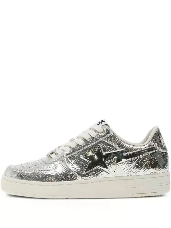 A BATHING APE Sta Metallic Sneakers - Grey