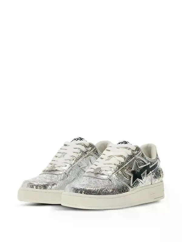 A BATHING APE Sta Metallic Sneakers - Grey