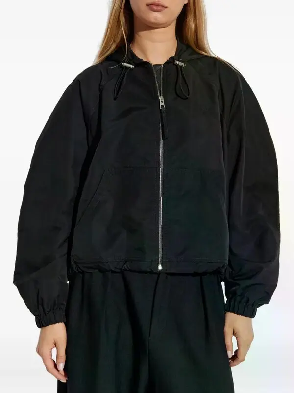 Loewe Hooded Drawstring Bomber Jacket