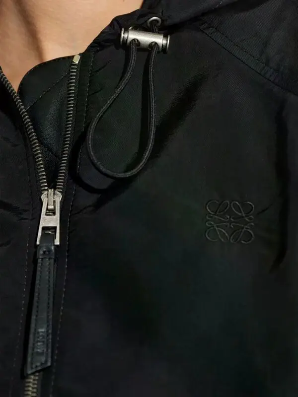Loewe Hooded Drawstring Bomber Jacket